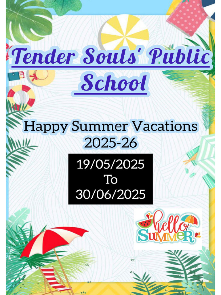 Class 1 Holiday Homework | PDF