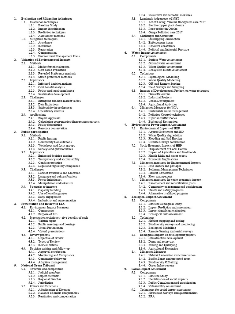 Final Revision Sheet EIA | PDF | Environmental Impact Assessment ...