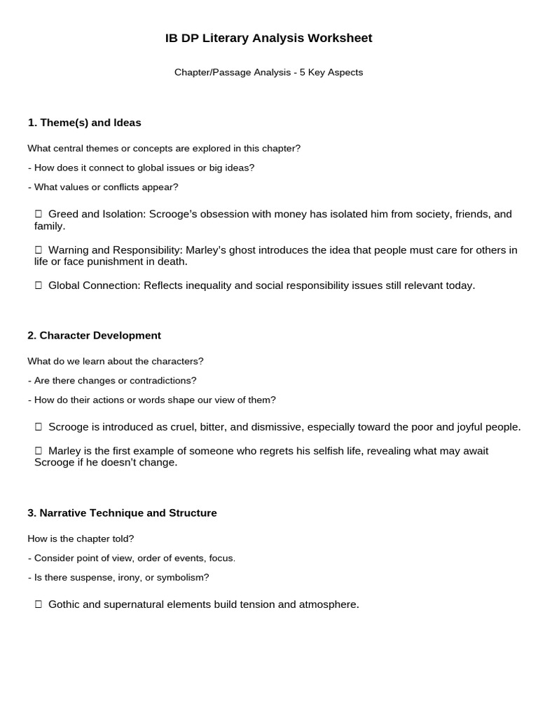 IB DP Literary Analysis Guide | PDF