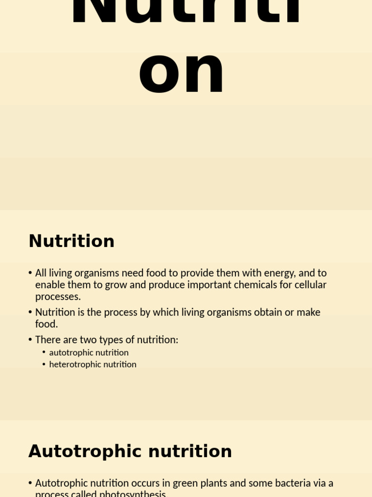 Understanding Nutrition: Types & Processes | PDF | Nutrition | Diet ...