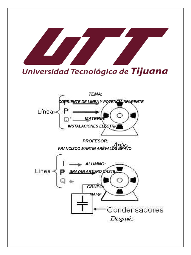 Corriente de Línea y Potencia Aparente | PDF