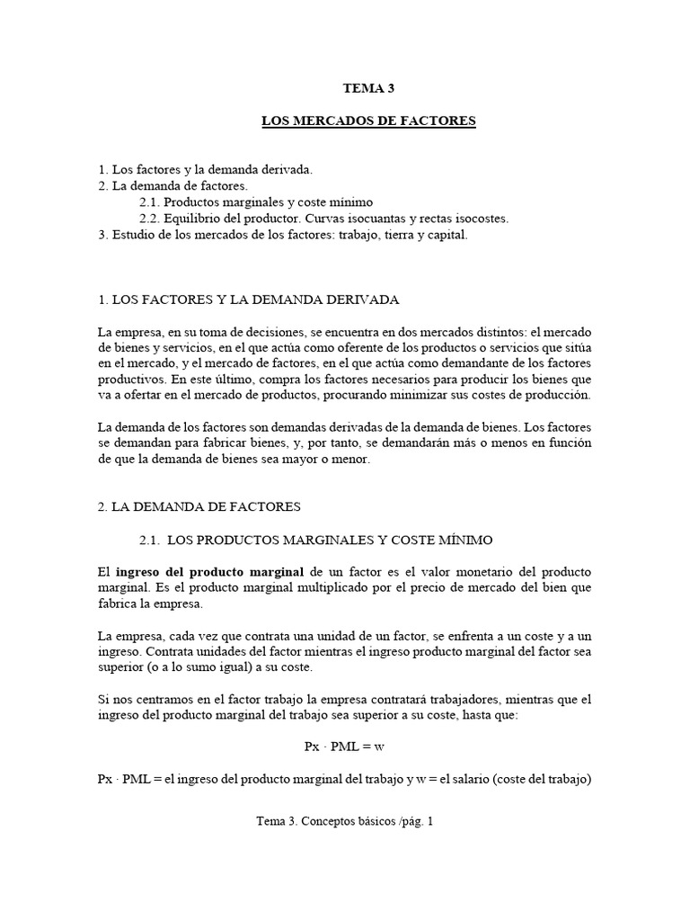 Tema 3. Conceptos Básicos 2 | PDF | Oferta (economía) | Mercado (economía)