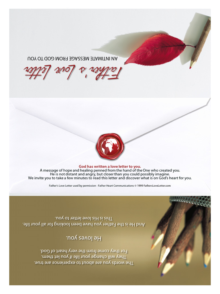 Fathers Love Letter A4 Full Color 2sided | PDF | Jesus | Religious ...