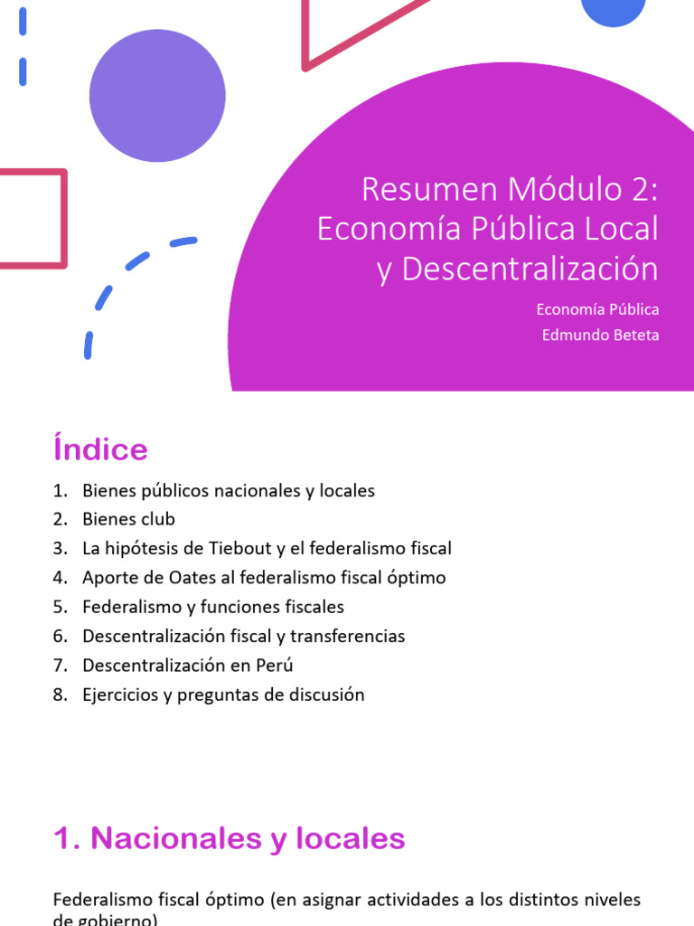 Resumen Modulo 2-Comentarios | PDF | Exterioridad | Impuestos