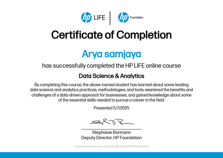 Certificate Data Analysis | PDF