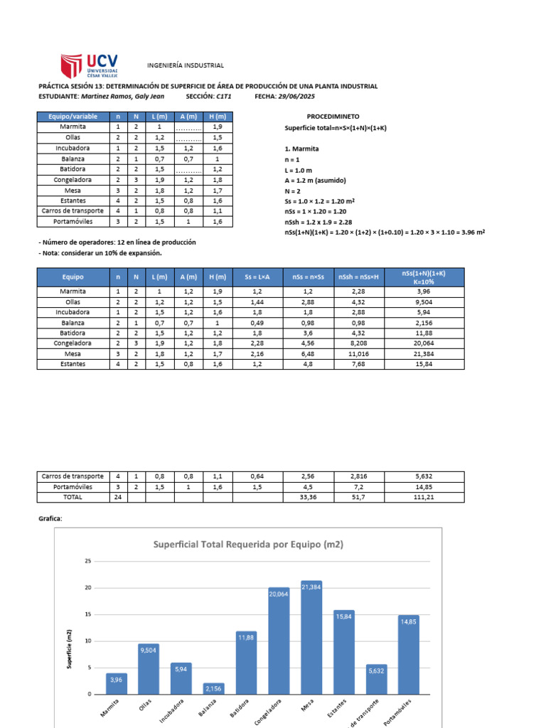 Practica - S13 - Superficie - COMPLETO - XLSX - Superficie Planta | PDF