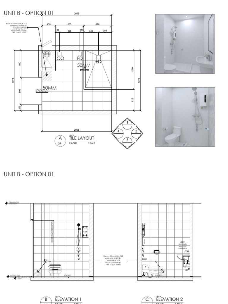 Bsc-Tile Layout Pattern - Option 1 | PDF