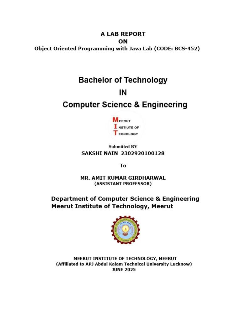 Front Pages SAKSHI_250623_131355 | PDF | Method (Computer Programming) | Class (Computer ...