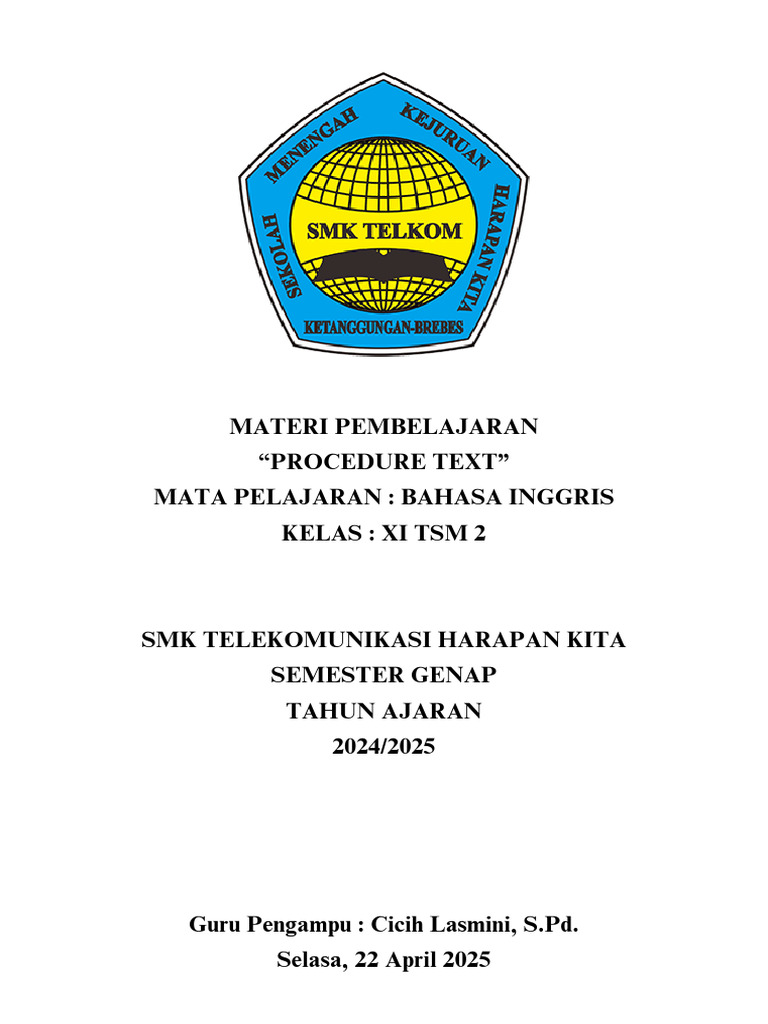 Xi TSM 2 - Bahasa Inggris | PDF
