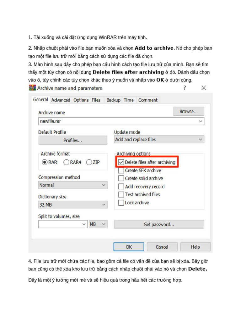 Xóa Folder Lỗi WinRAR | PDF