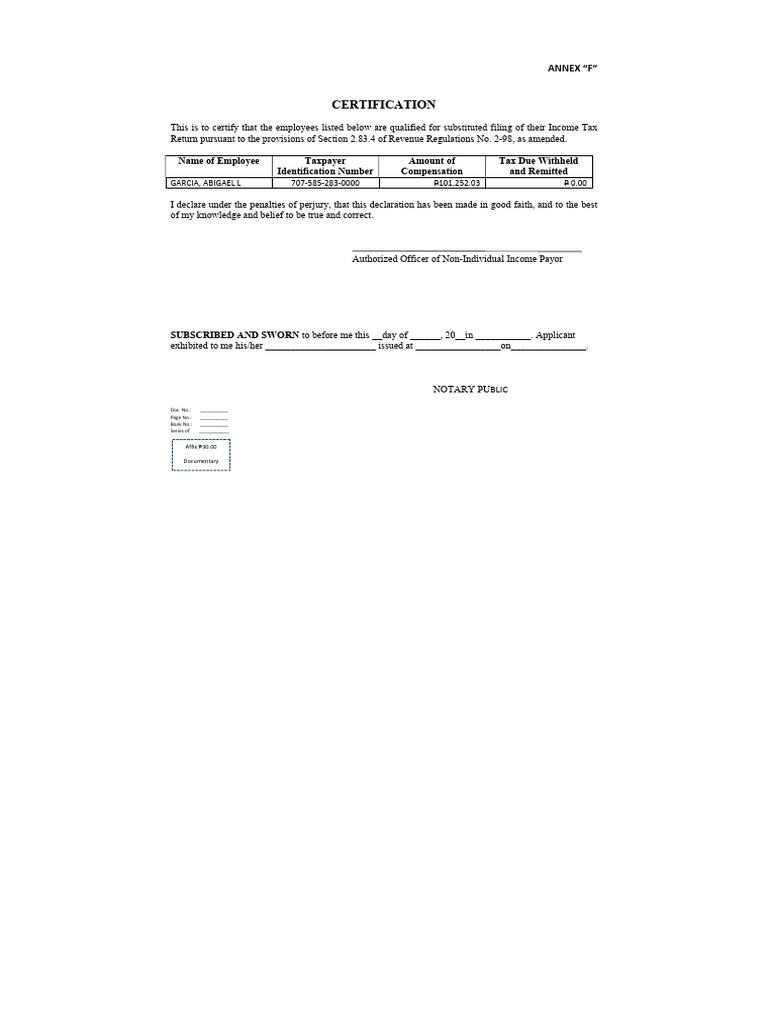 Annex F RR 11-2018 For Notary | PDF