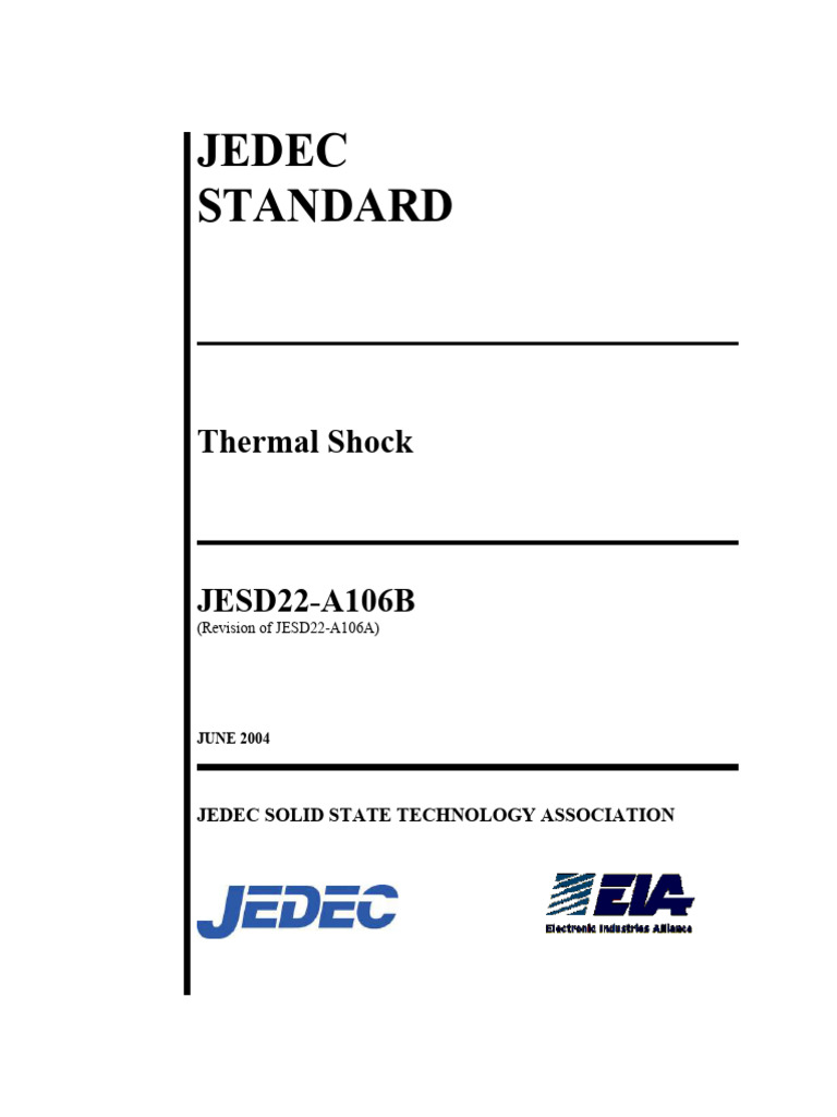 JESD22-A106B Thermal Shock Standard | PDF | Temperature