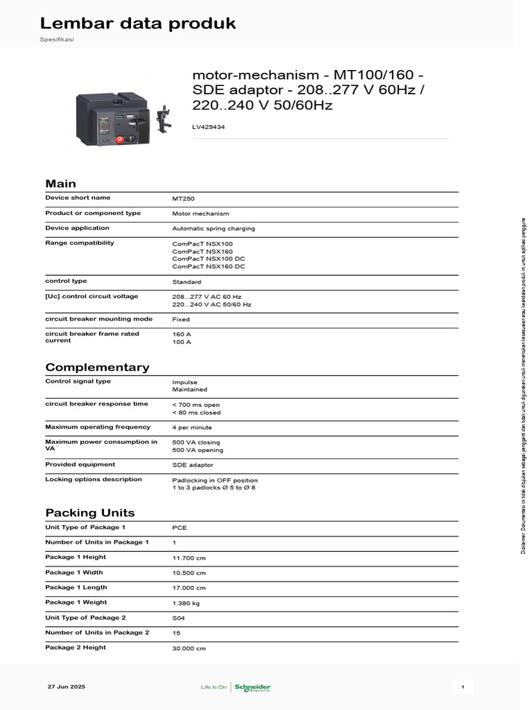 Schneider Electric ComPacT-NSX-new-generation LV429434 Motorize | PDF ...