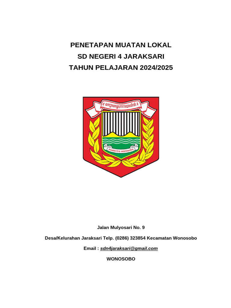 Proposal Mulok SDN 4 Jaraksari 2024-2025 Edit Winda | PDF