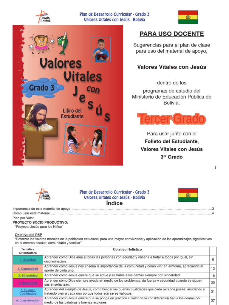 Plan de Clases 3 Bolivia 2023 | PDF | Jesús | Maestros