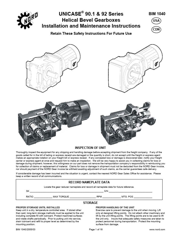 Skew Gear Installation Guide | PDF | Gear | Mechanical Engineering