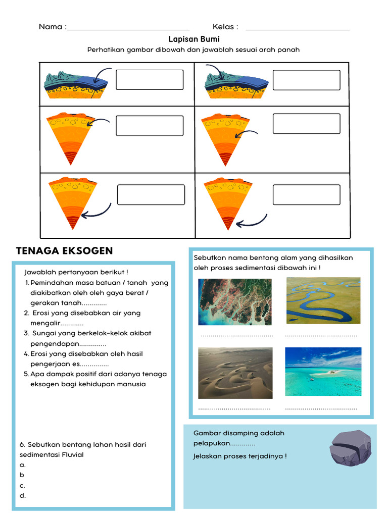 White Colorful Illustrative Structure of The Earth Vocabulary Set ...