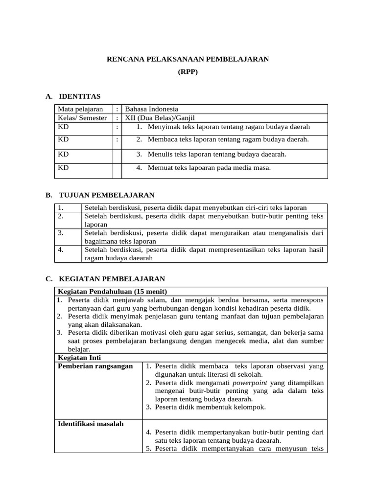 RPP Bind - 12 Ganjil - 1 | PDF