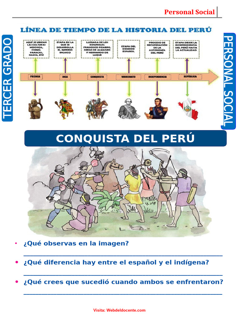 La Conquista del Perú para Niños | PDF | Francisco Pizarro
