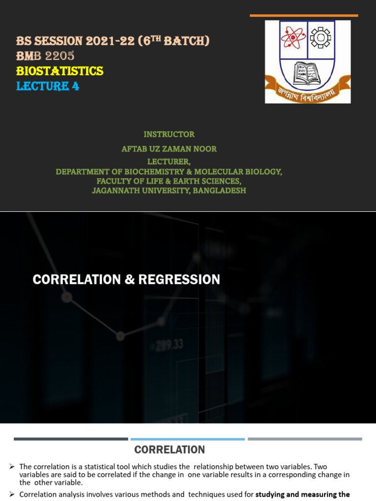 BMB 2205 Biostat Lec 4 AZN Apr 2025 | PDF | Linear Regression | Logistic Regression