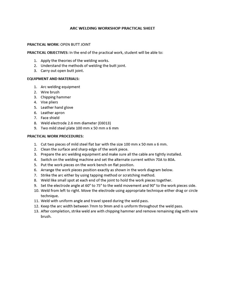 Open Butt Joint Welding Guide | PDF