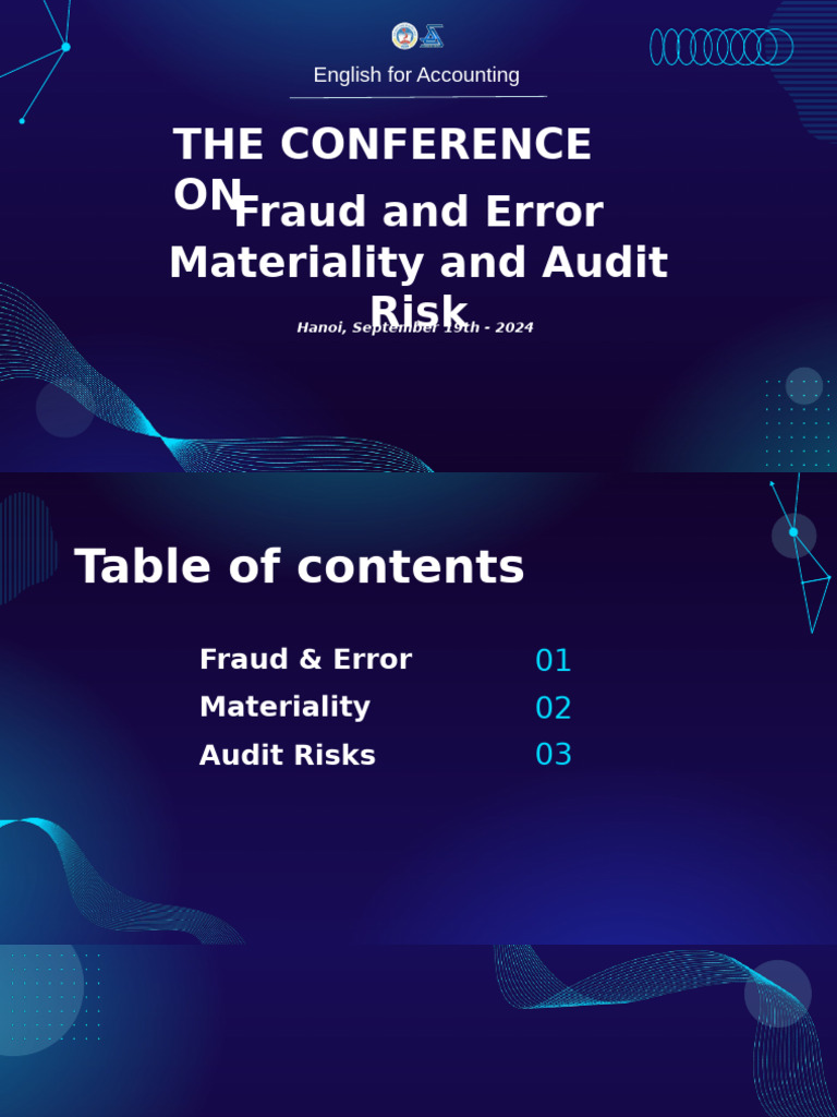 Fraud N Error Materility N Audit Risks 2 | PDF | Audit | Internal Control