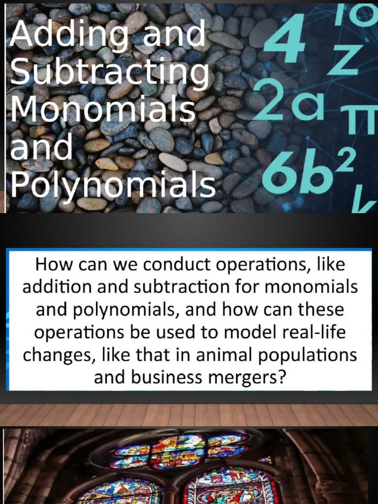 Addition and Subtraction of Monomials | PDF