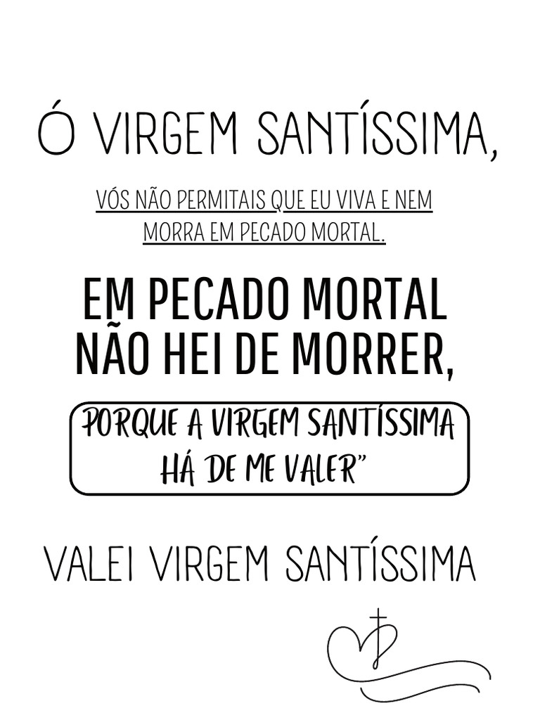 Oração à Virgem Santíssima | PDF