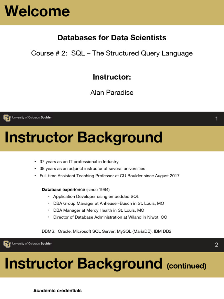 SLIDES M1 Introductions v1 | PDF | Sql | Databases