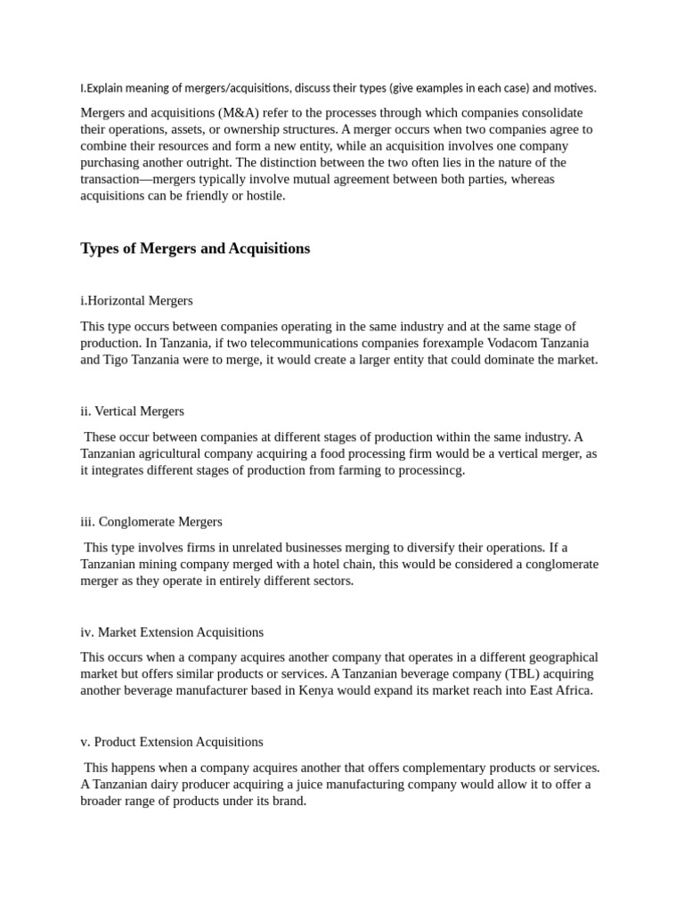 Corporate Assignment | PDF | Mergers And Acquisitions | Banks
