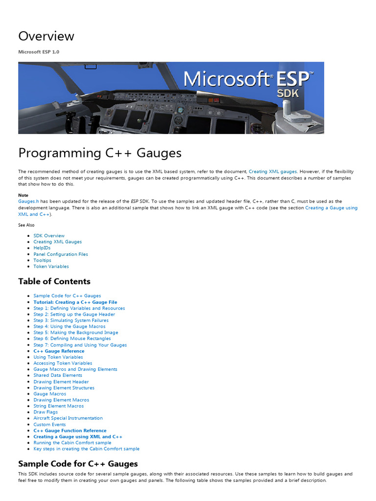 Microsoft ESP - Programming C++ Gauges | PDF | Pointer (Computer Programming) | C++