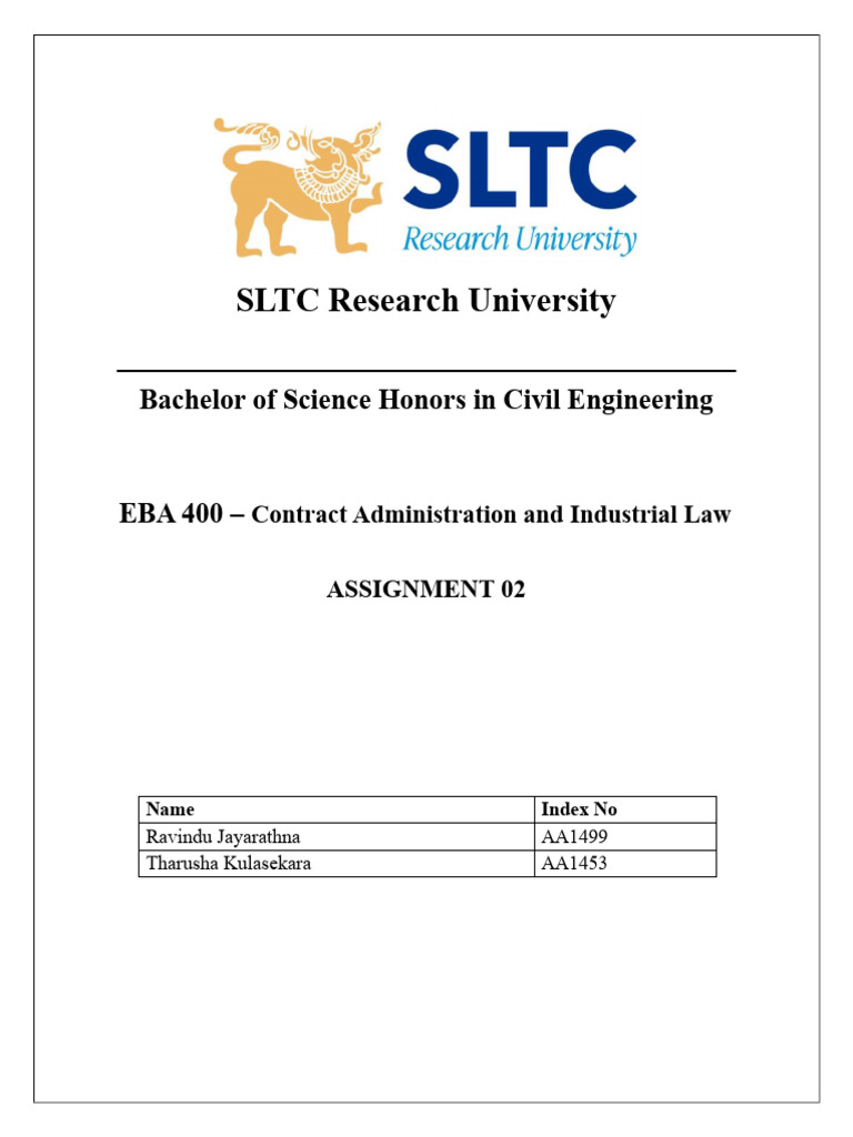 AA1499 & AA1453 Assignment 02 | PDF | Mediation | Alternative Dispute Resolution