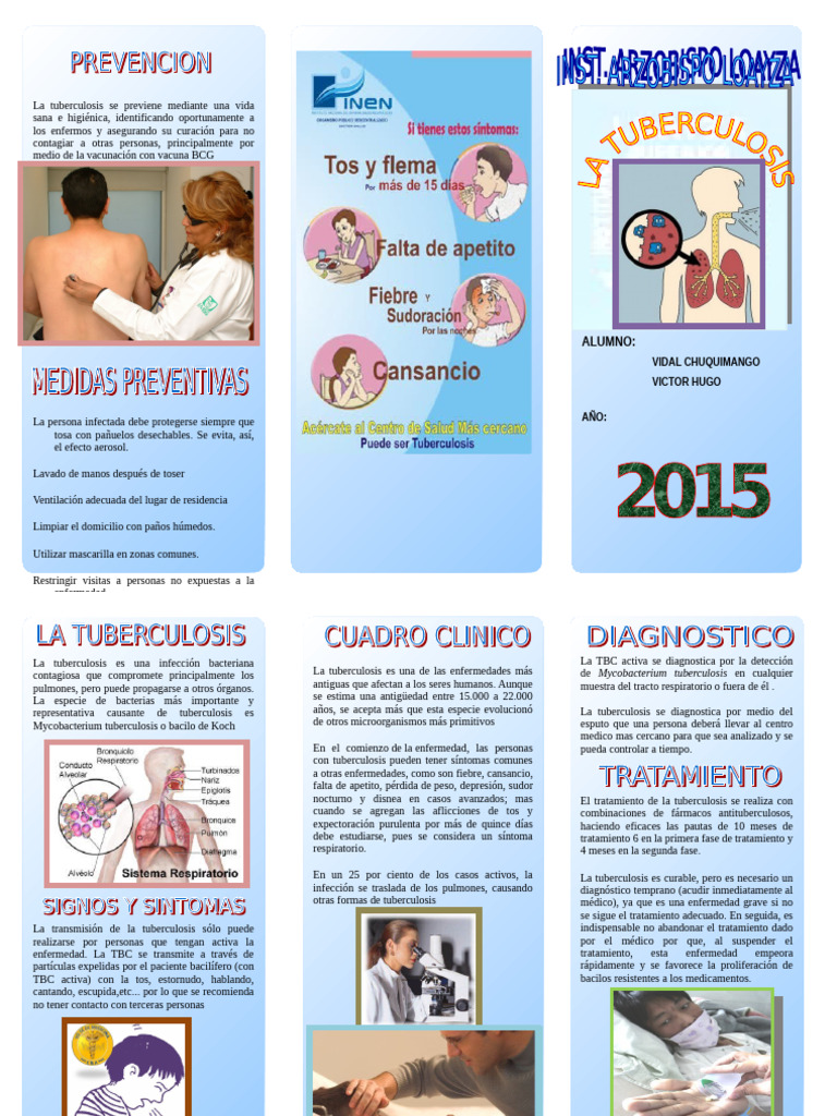 TRIPTICO | PDF | Tuberculosis | Enfermedades y trastornos