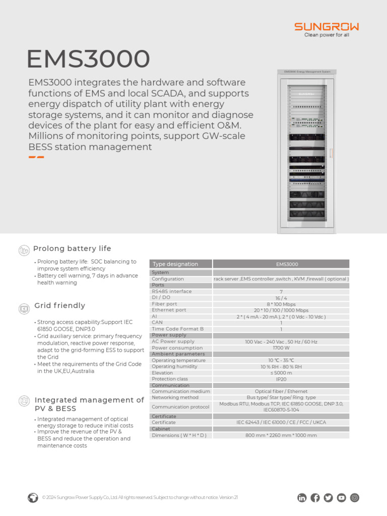 EMS3000: Advanced Energy Management System | PDF | Electrical Grid ...