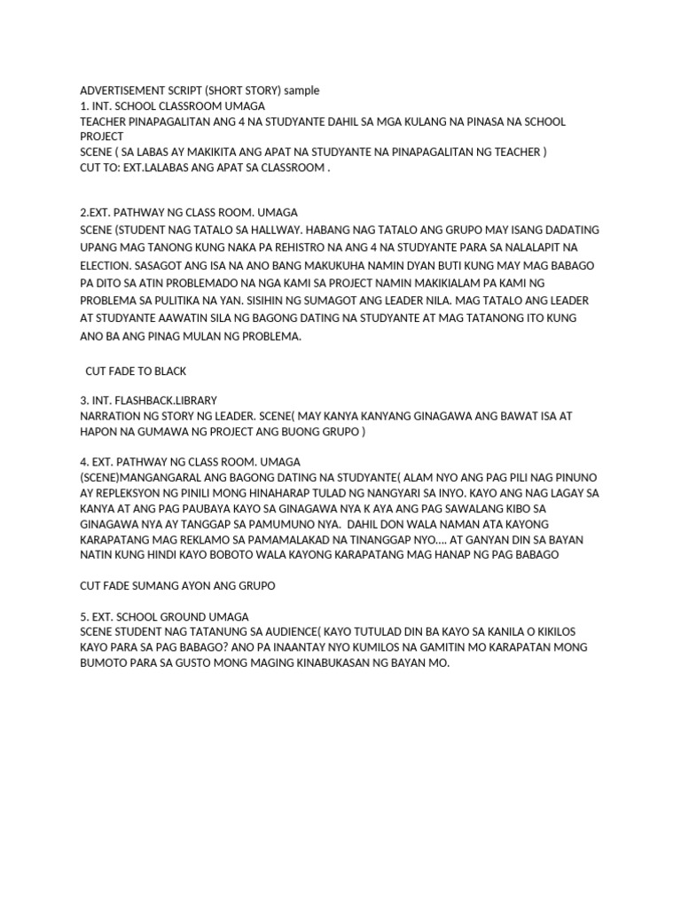 Advertisement Script | PDF