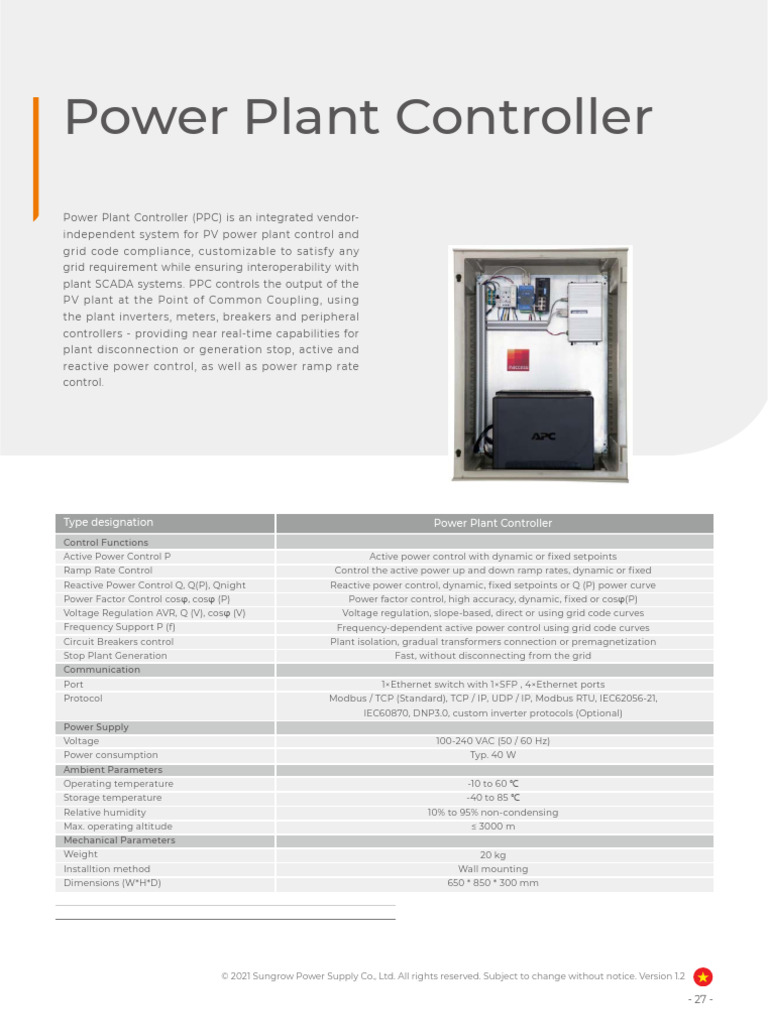 Smart Power Plant Controller Overview | PDF | Electrical Grid | Power ...