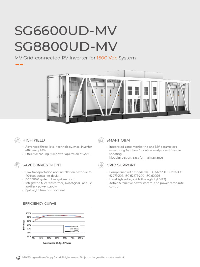 DS 20250325 SG6600UD-MV 8800UD-MV Datasheet V4 EN | PDF | Transformer ...