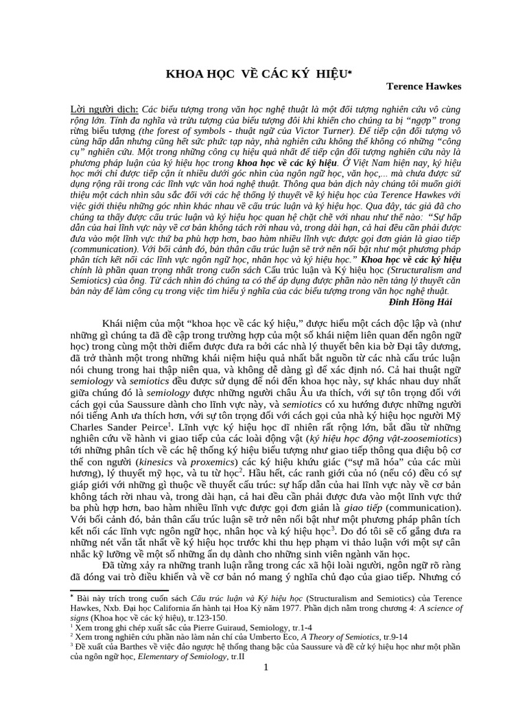 Khoa HC V Cac Ky Hiu Science of Signs | PDF