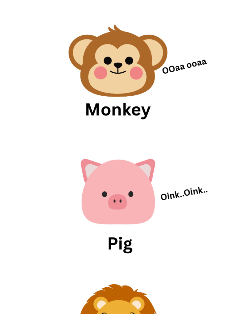 Animals Name and Sounds | PDF
