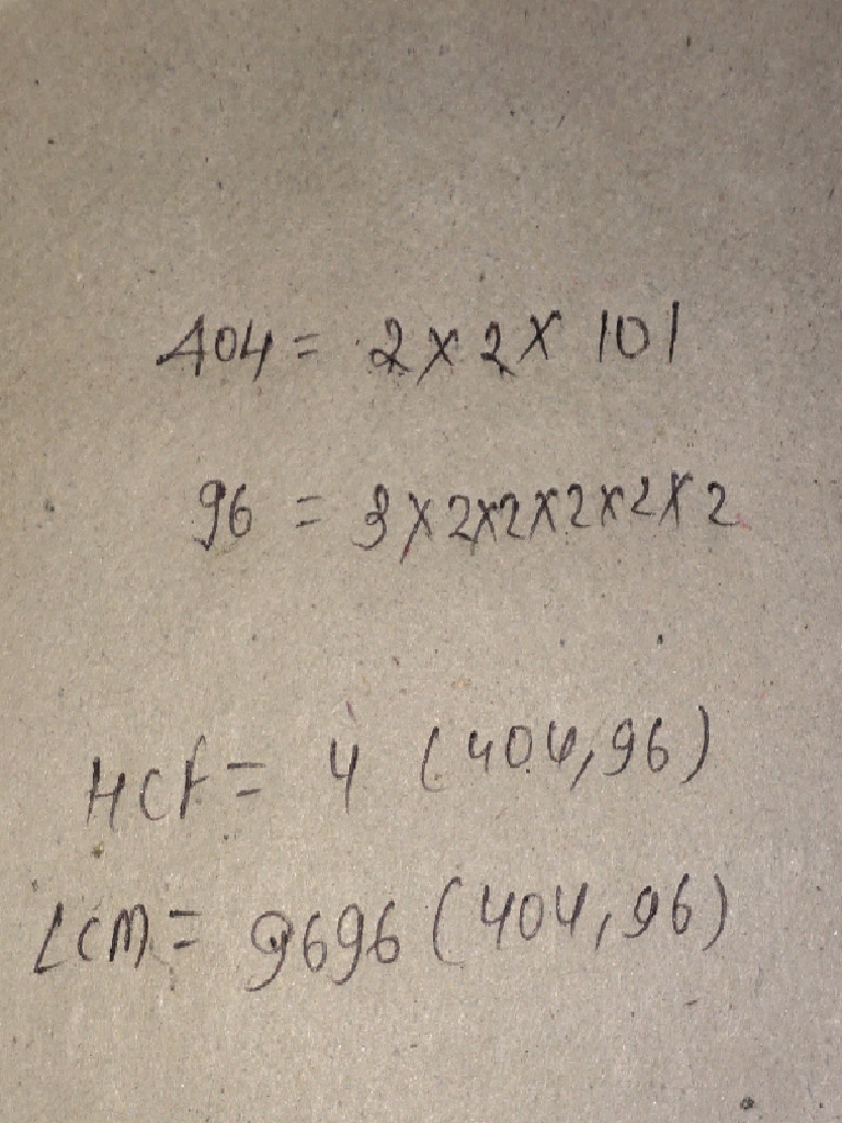 Find HCF and LCM of | PDF