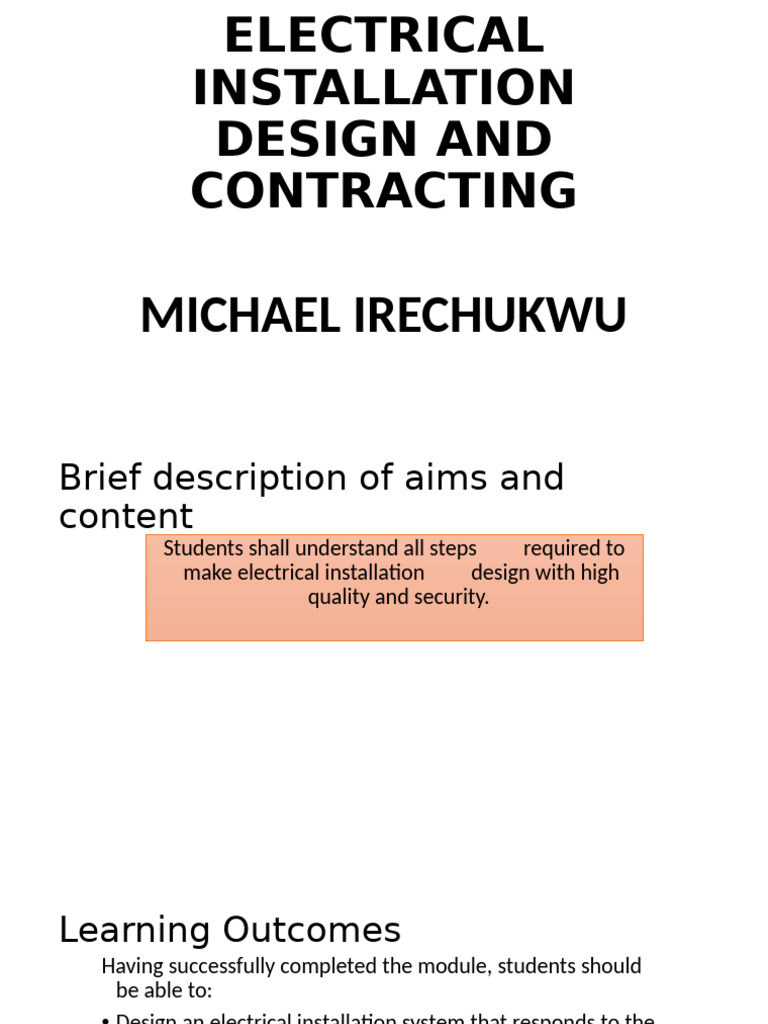 Electrical Installation Design Guide | PDF | Lighting | Electromagnetic ...