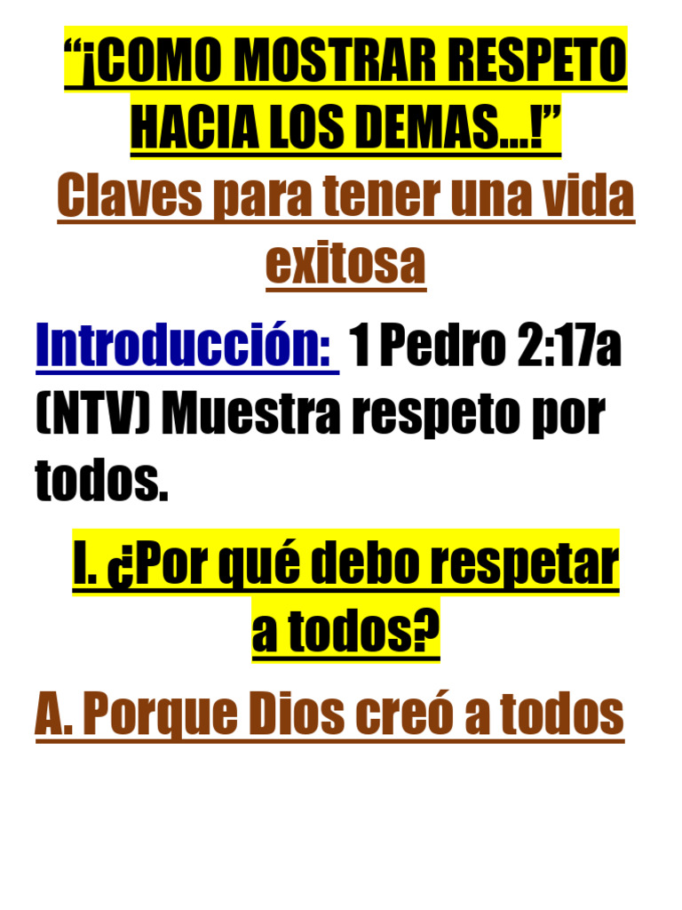 Como Mostrar Respeto Hacia Los Demas | PDF | Vida eterna (cristianismo)