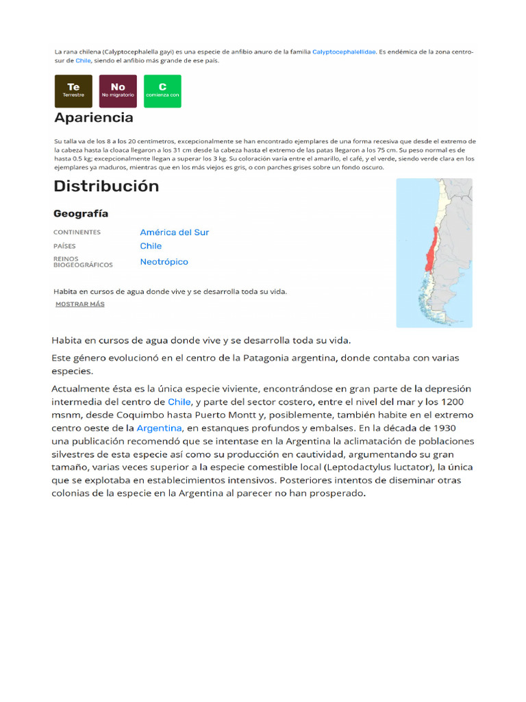 Anuro Chileno | PDF