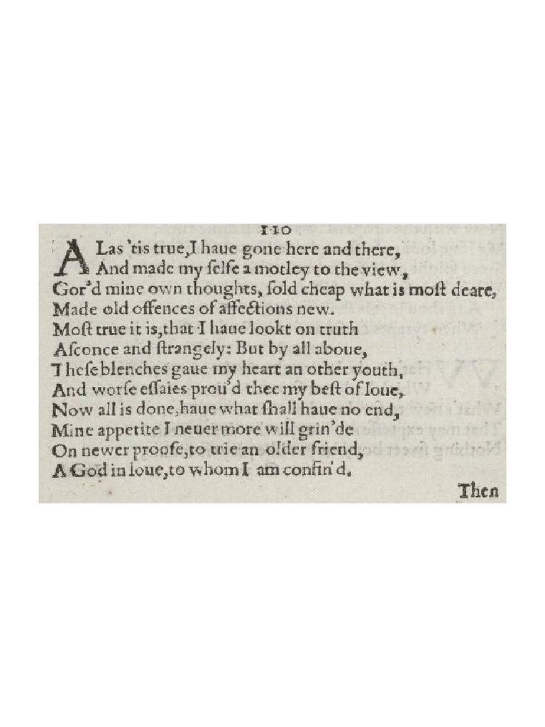 Sonnet 110 1609 | PDF