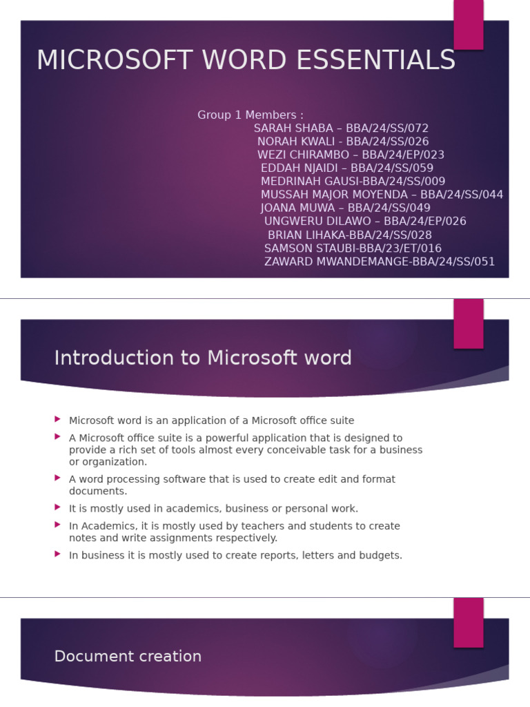 Microsoft Word Essentials 2 | PDF | Citation | Microsoft Word