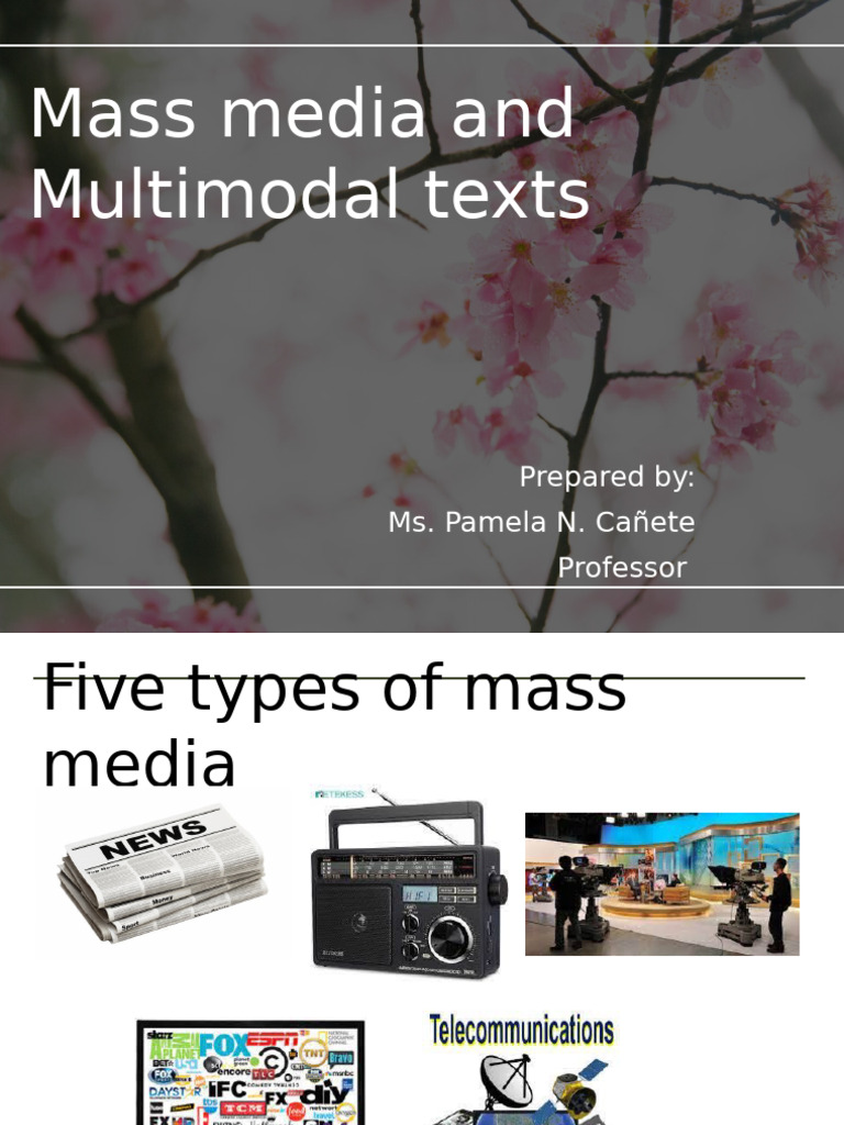 Understanding Mass Media and Multimodal Texts | PDF