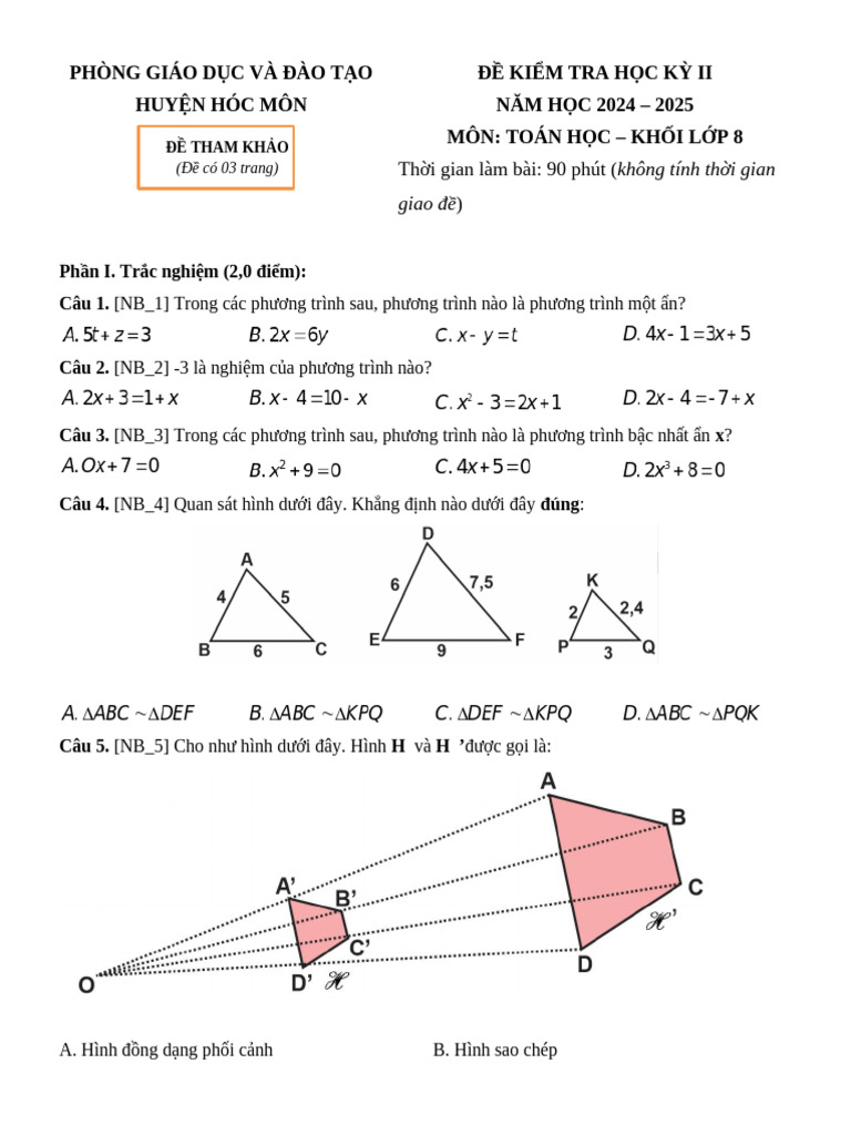 Đề Tham Khảo Ck2 - Ntmk - Nguyễn Văn Chiều 2 | PDF