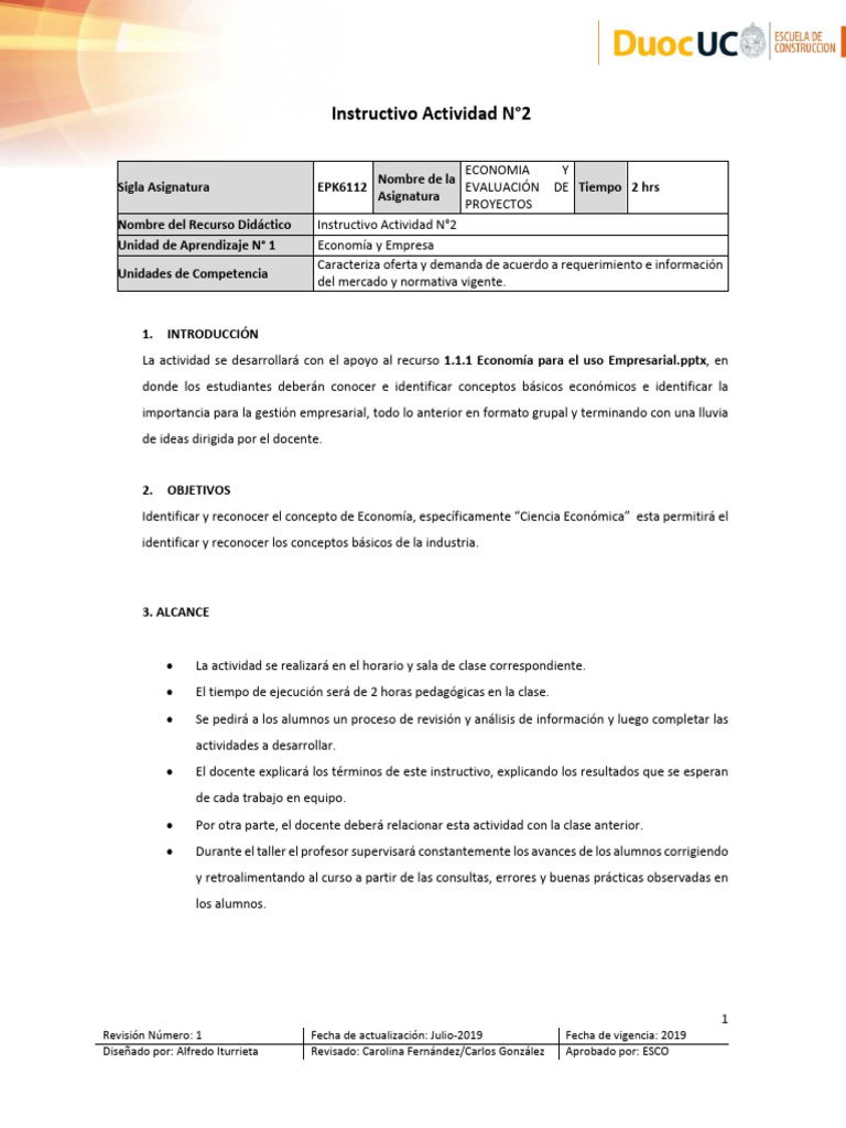 1 1 3 Instructivo de Actividad N2 | PDF | Ciencias económicas | Maestros