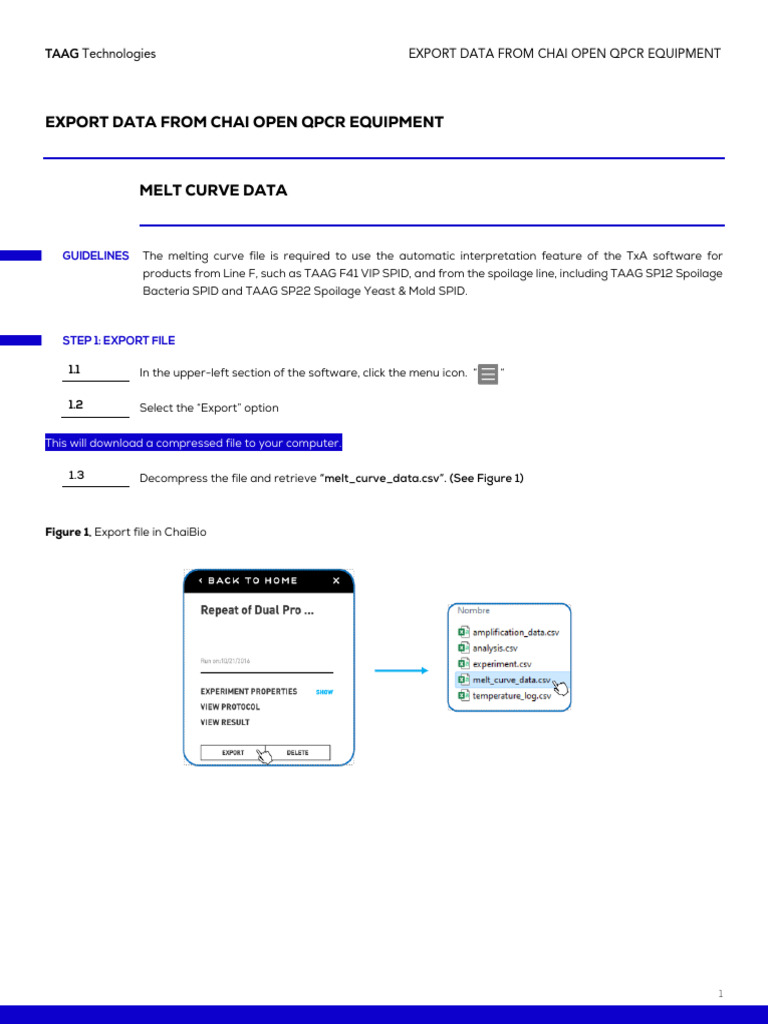 EXPORT DATA FROM CHAI OPEN QPCR EQUIPMENT | PDF