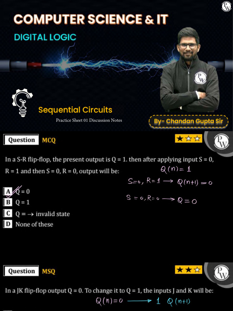 Sequential Circuit Practice Sheet 01 Discussion ...
